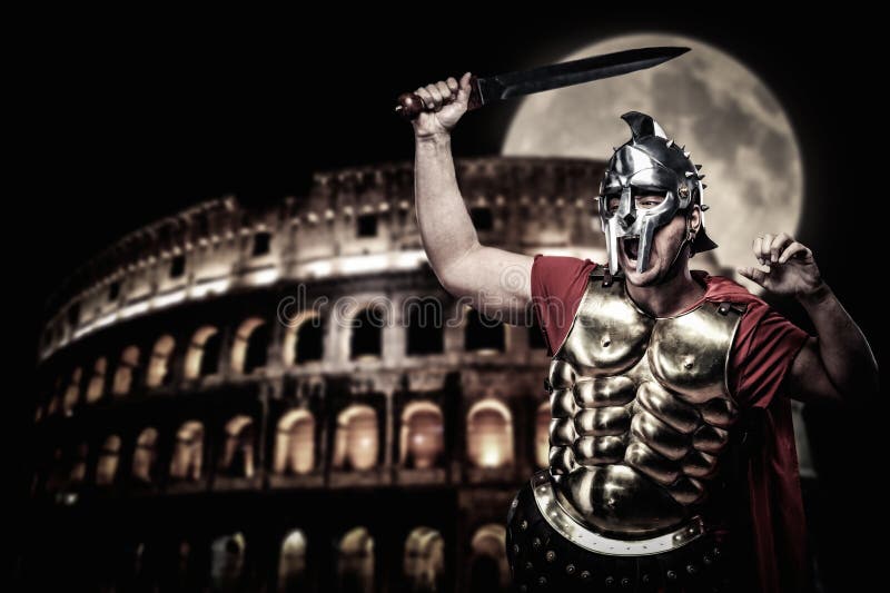 Roman legionary soldier stock image. Image of colosseum - 48895375