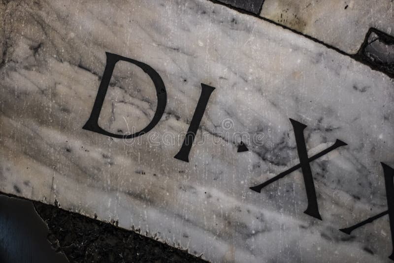 Roman Letters Close Up Still on a Marble Surface Stock Image - Image of ...