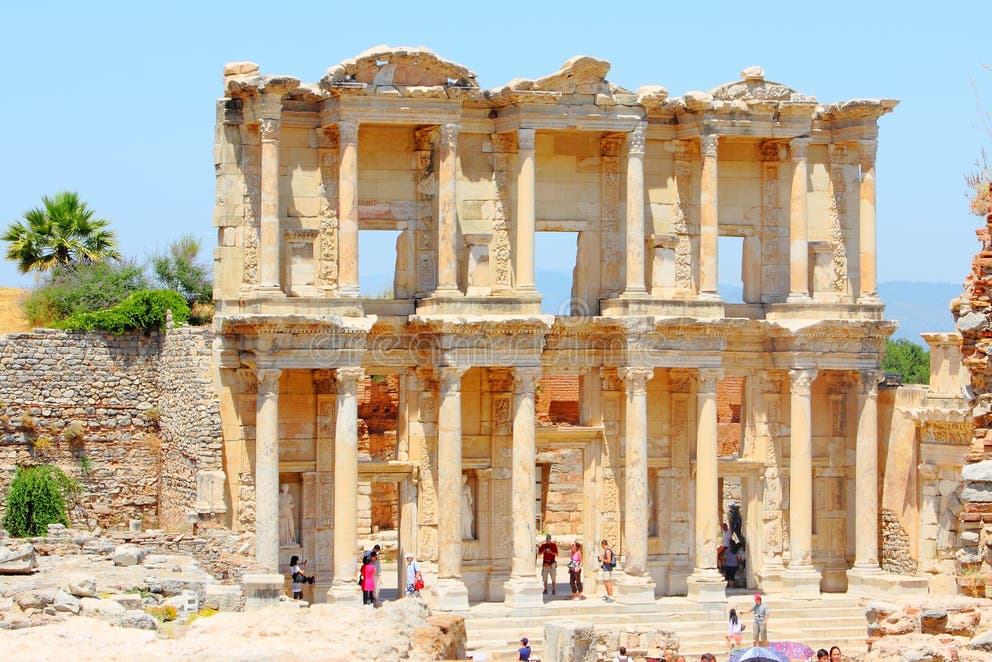 Roman Library of Celsus stock photo. Image of antiquity - 21431032