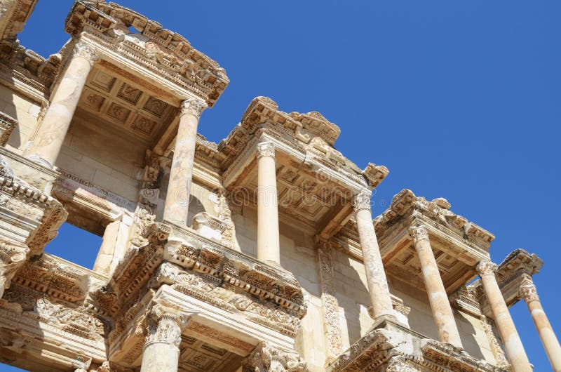 Roman Library of Celsus in Ephesus (Efes) Stock Photo - Image of celsus ...
