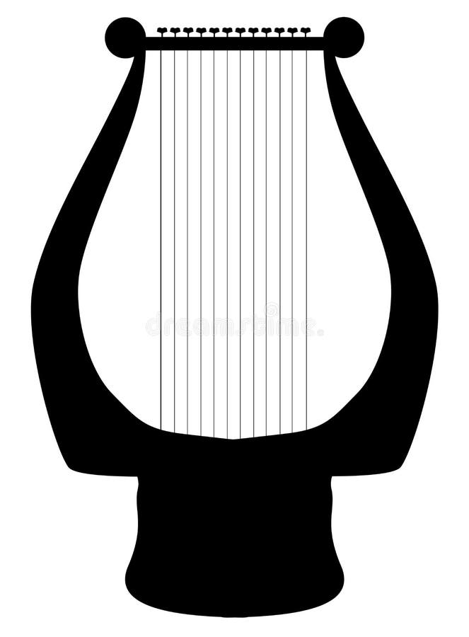 Roman Lyre Silhouette ilustración del vector. Ilustración de vector ...