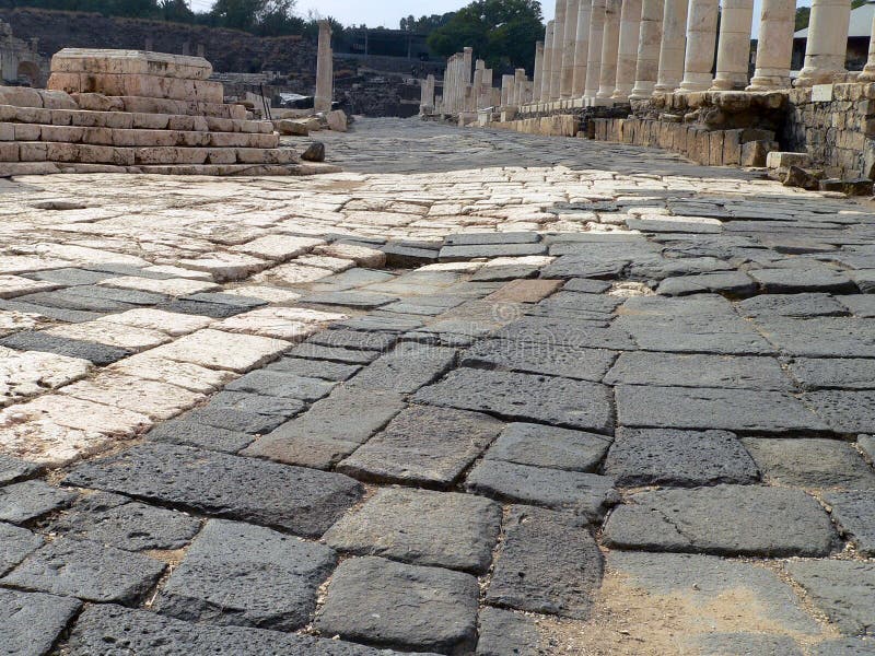 Roman Cobblestone Street stock image. Image of mediterranean - 23125161