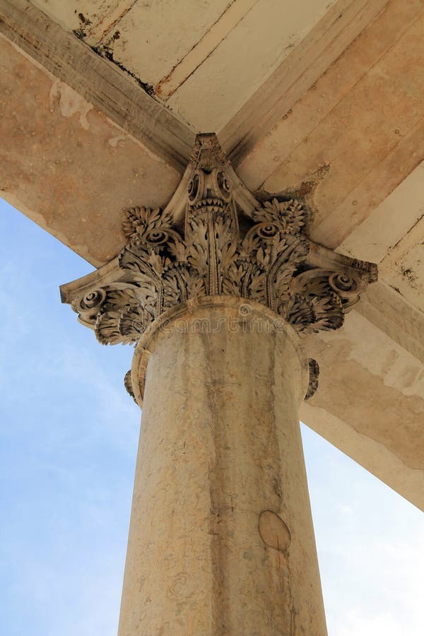Roman marble column stock image. Image of classic, antique - 116250915