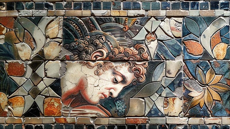 Roman Mosaic Ancient Tile Work Beautiful Mysterious History Stock ...