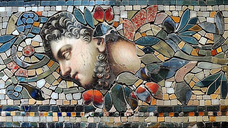Roman Mosaic Ancient Tile Work Beautiful Mysterious History Stock ...