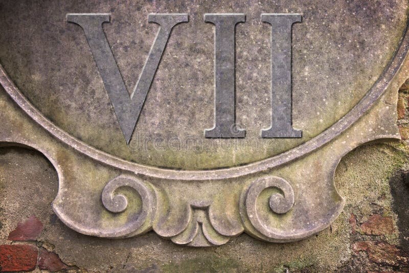Roman Number Written on Stucco Wall - Concept Image Stock Photo - Image ...
