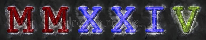 Roman numbers 2024 stock illustration. Illustration of numbers - 269753093