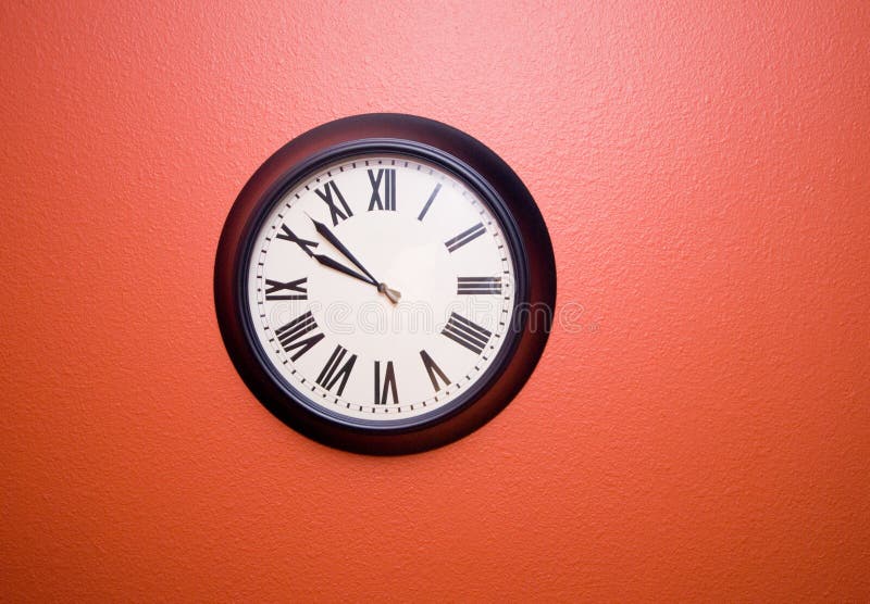 Roman Numeral Clock stock image. Image of white, time - 2361265