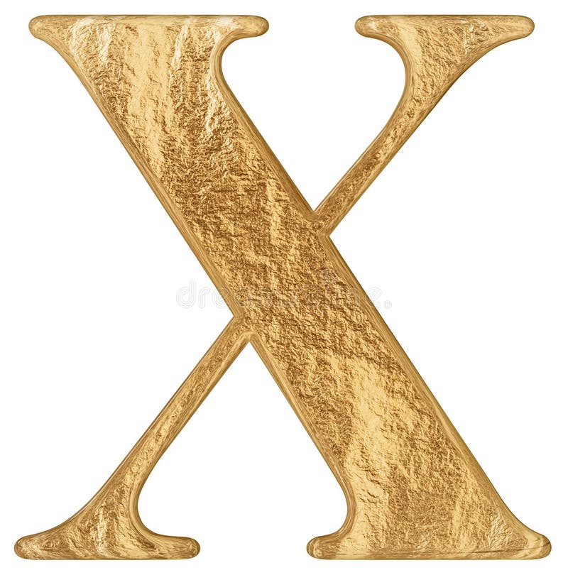 Roman Numeral X, Decem, 10, Ten, Isolated on White Background, 3d ...