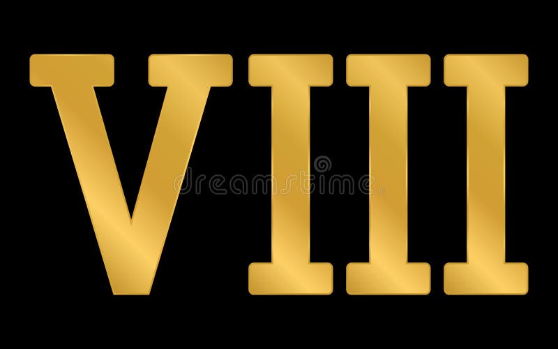 Roman numeral eight stock illustration. Illustration of roman - 207169703