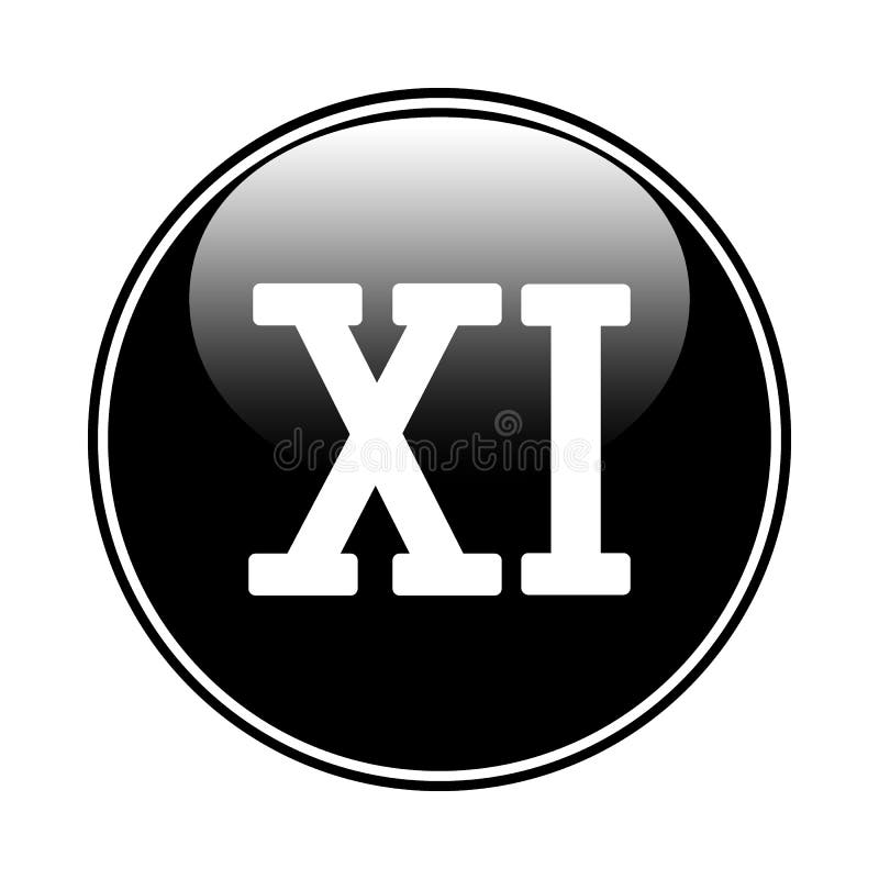 Roman numeral eleven stock vector. Illustration of mathematics - 208836149