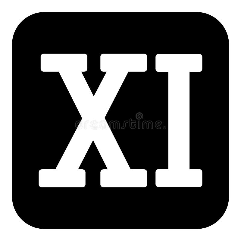 Roman numeral eleven stock vector. Illustration of roman - 208758490