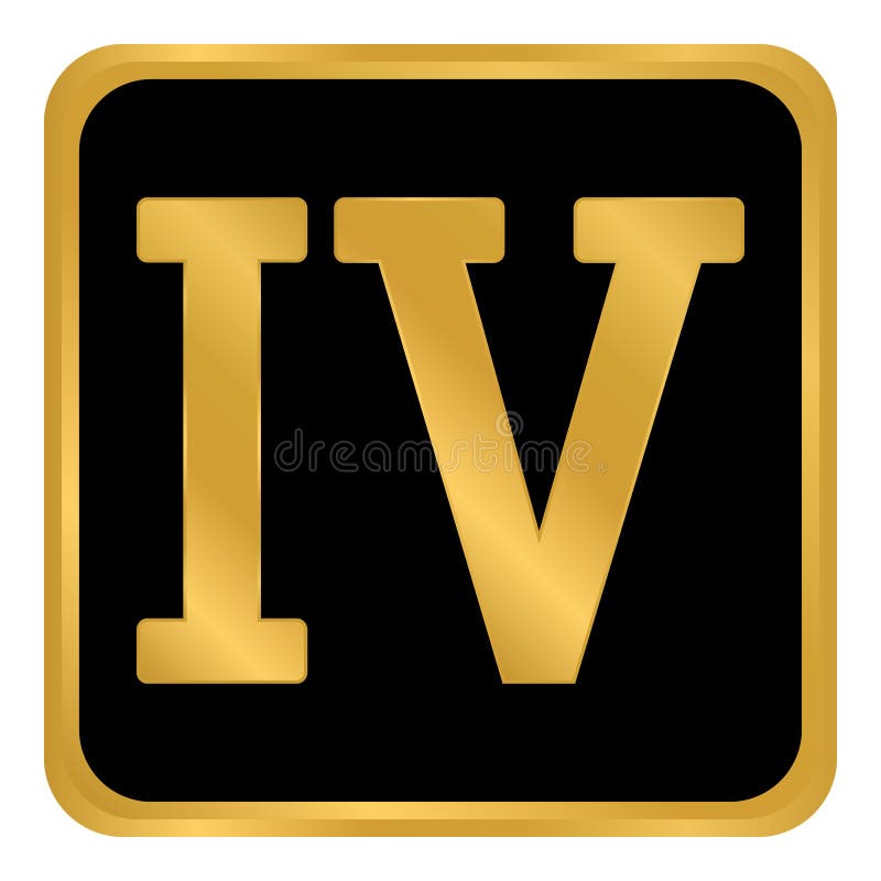 Roman numeral four stock illustration. Illustration of mathematics ...
