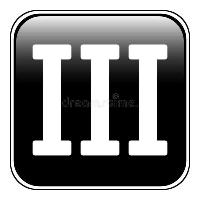 Roman numeral three stock illustration. Illustration of graphic - 207600770