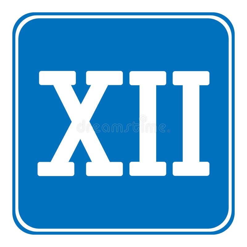 Numeral 12, Twelve, Isolated on White Background, 3d Render Stock ...