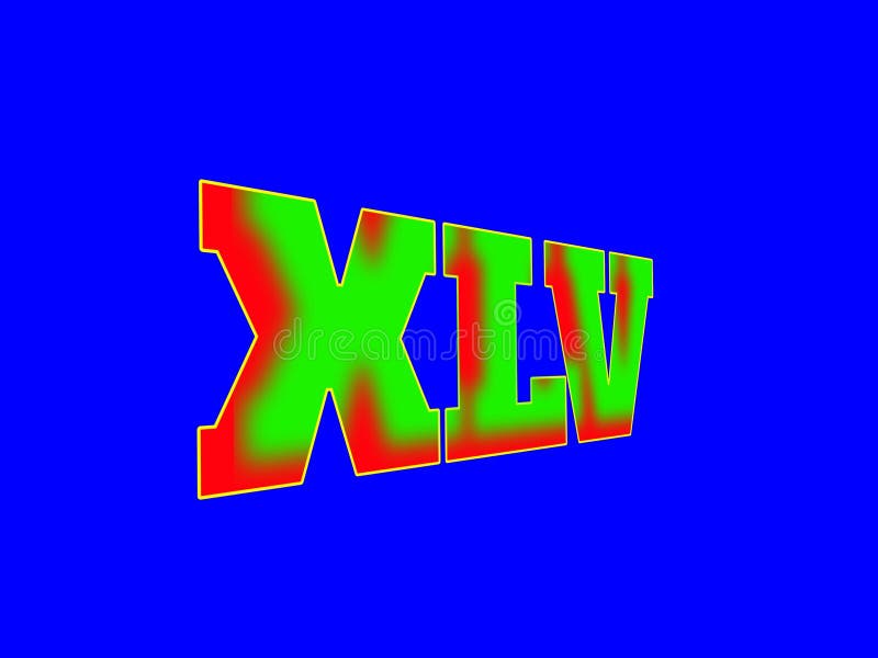 Roman Numeral 45 in Various Colors Stock Illustration - Illustration of ...