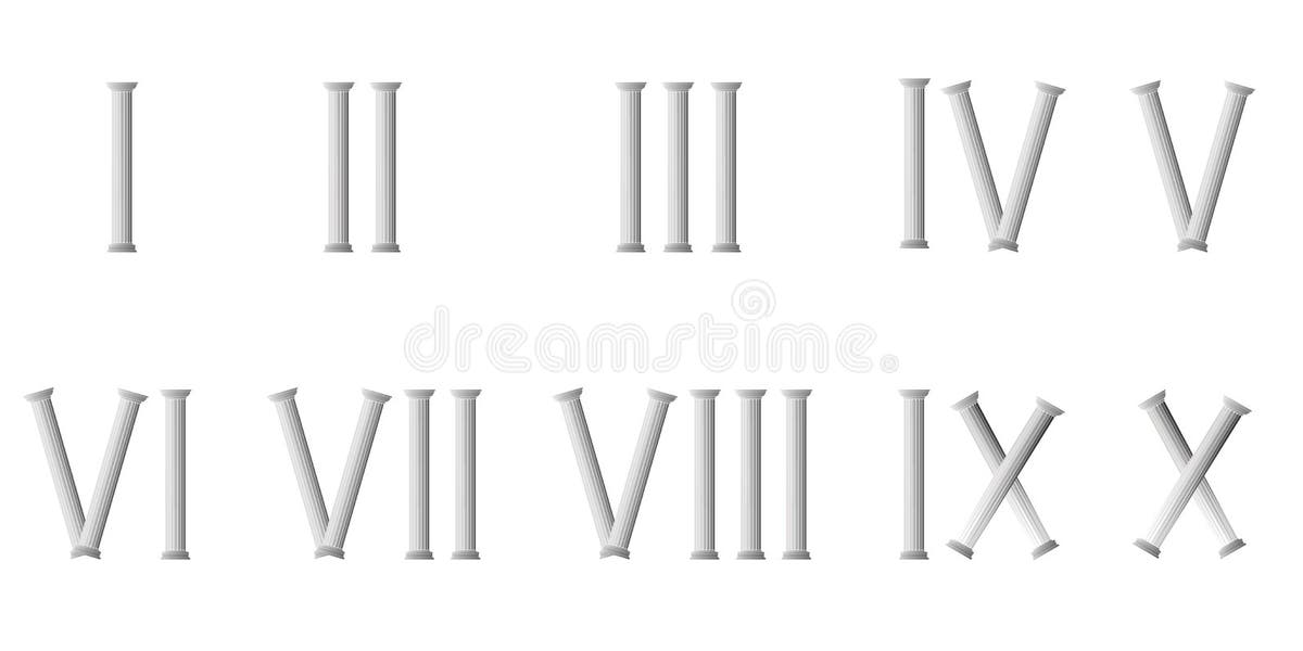 Numeral One Roman Stock Illustrations – 642 Numeral One Roman Stock ...