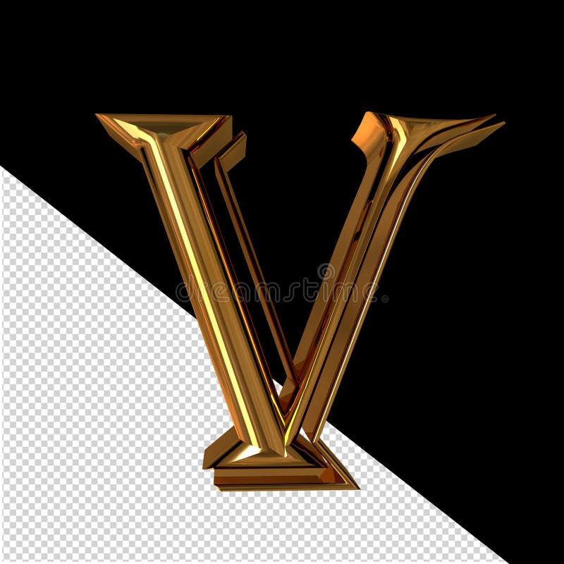 Roman Numerals Made of Gold Stock Vector - Illustration of count, time ...