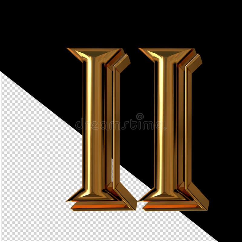 Roman Numerals Made of Gold Stock Vector - Illustration of style ...