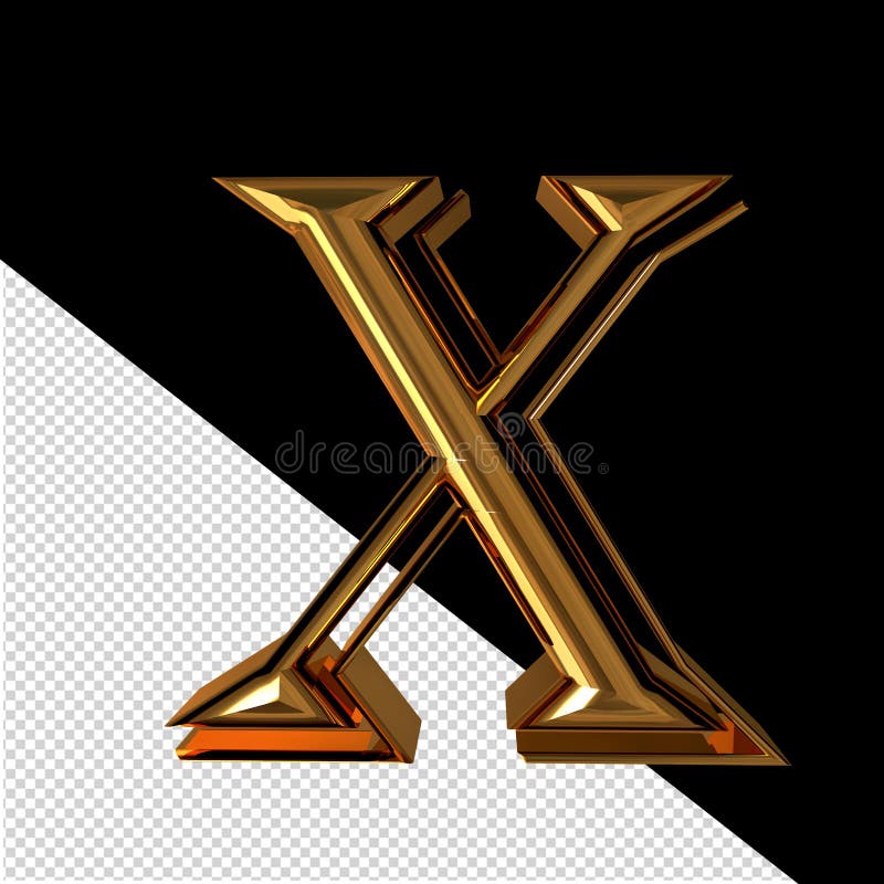 Roman Numerals Made of Gold Stock Vector - Illustration of isolated ...