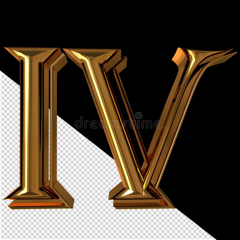 Roman Numerals Made of Gold Stock Vector - Illustration of count, time ...