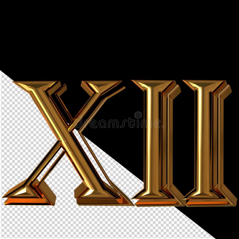 Roman Numerals Made of Gold Stock Vector - Illustration of design, math ...
