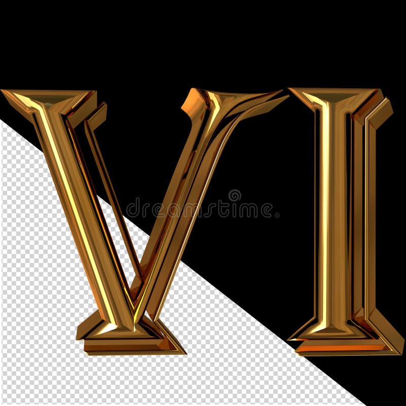 Roman Numerals Made of Gold Stock Vector - Illustration of count, time ...