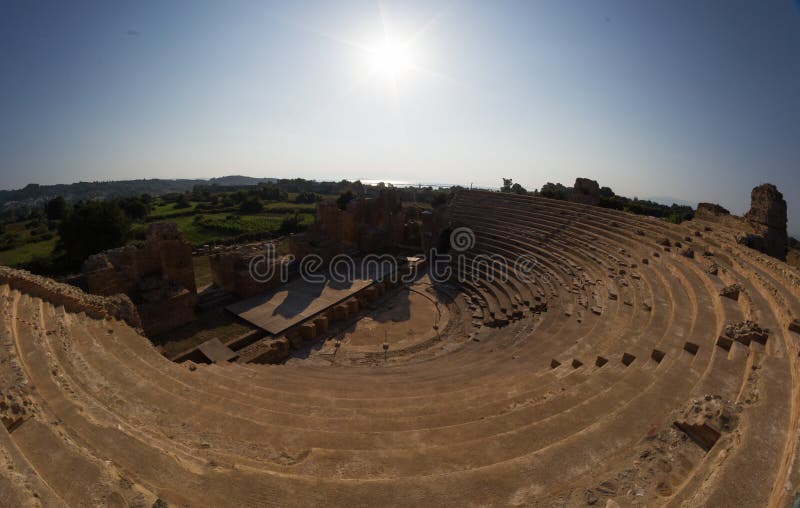 Roman Odeon in Ancient Nikopolis Preveza Greece Stock Photo - Image of ...