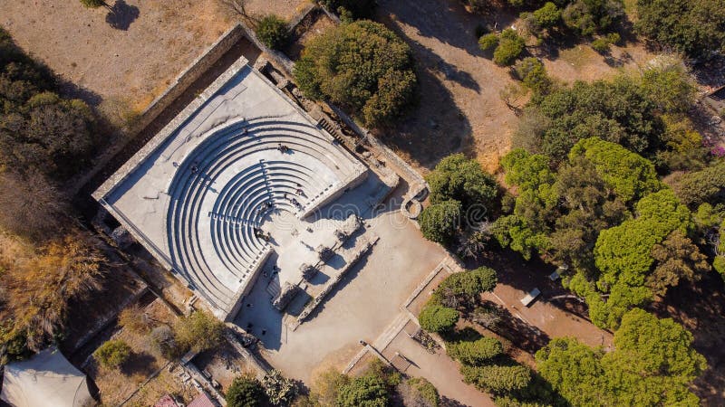 Roman Odeon of Kos Town in Kos Island Stock Photo - Image of landmark ...