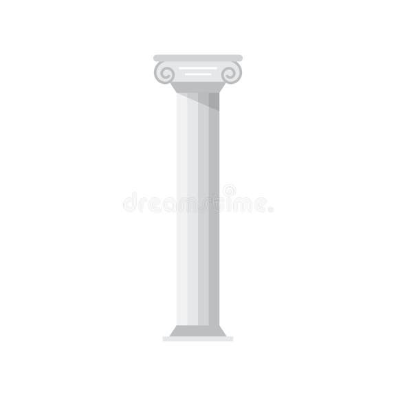Roman Pillar Icon. Flat Illustration Stock Vector - Illustration of ...