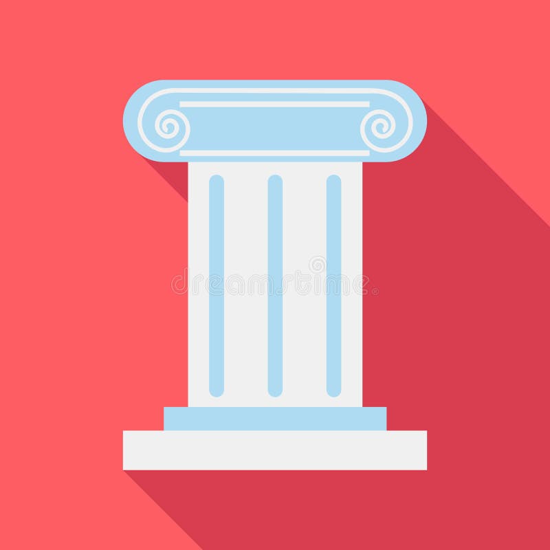 Roman Pillar Logo, Outline Style Stock Vector - Illustration of museum ...