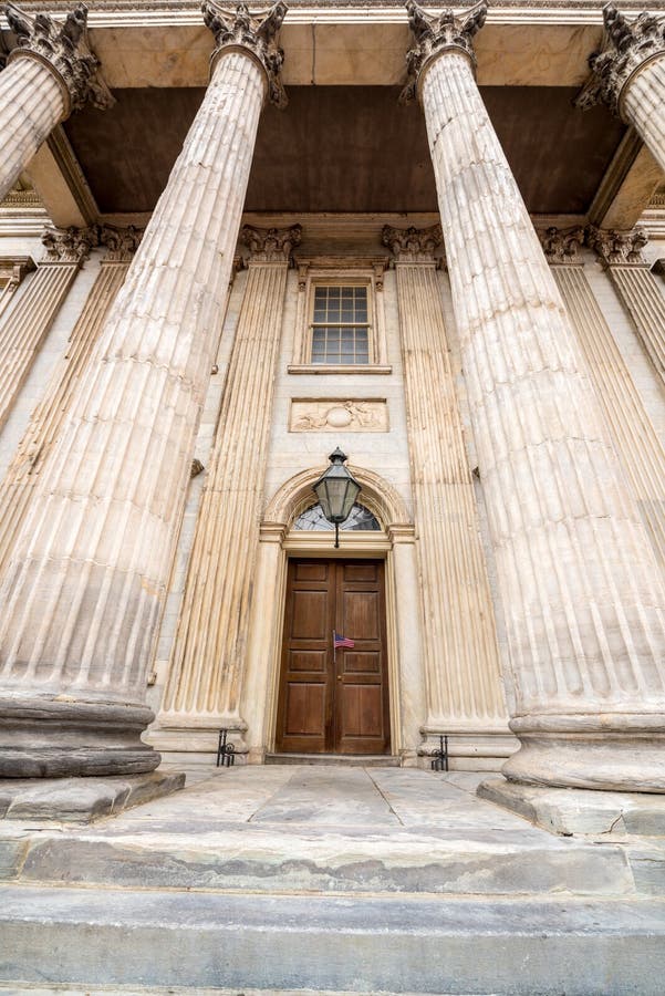 Roman Pillars on a Classic Building Stock Image - Image of philadelphia ...