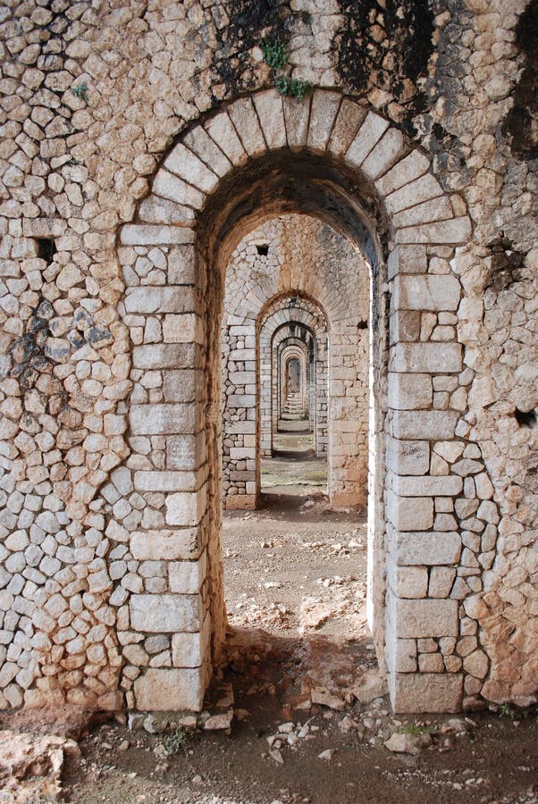 Roman porticus stock image. Image of terracina, construction - 14438903