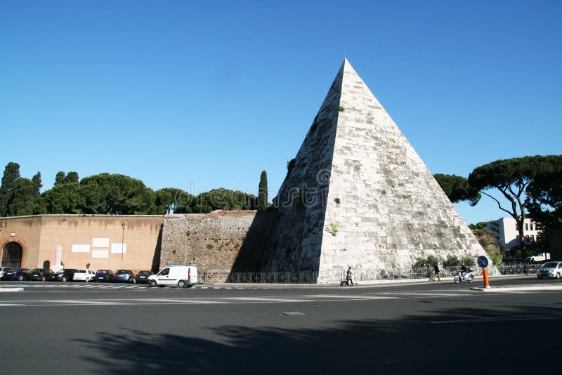 Roman pyramid editorial stock image. Image of history - 33924889
