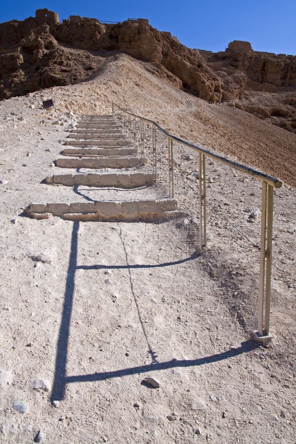 The roman ramp - Masada stock photo. Image of stairs - 17959758