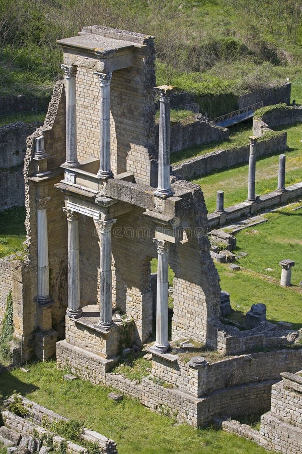 Roman ruins stock photo. Image of culture, volterra, audience - 13353820