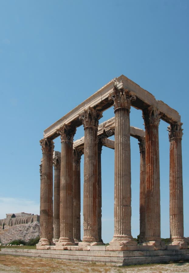 Roman Ruins, Athens, Greece Stock Photo - Image of columns, acropolis ...