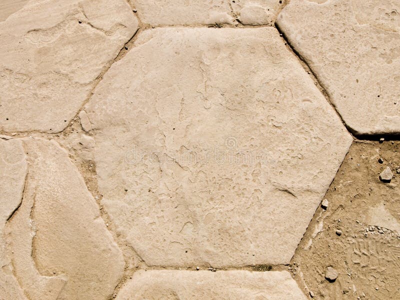 Roman ruins detail hexagon stock image. Image of arabic - 4372039