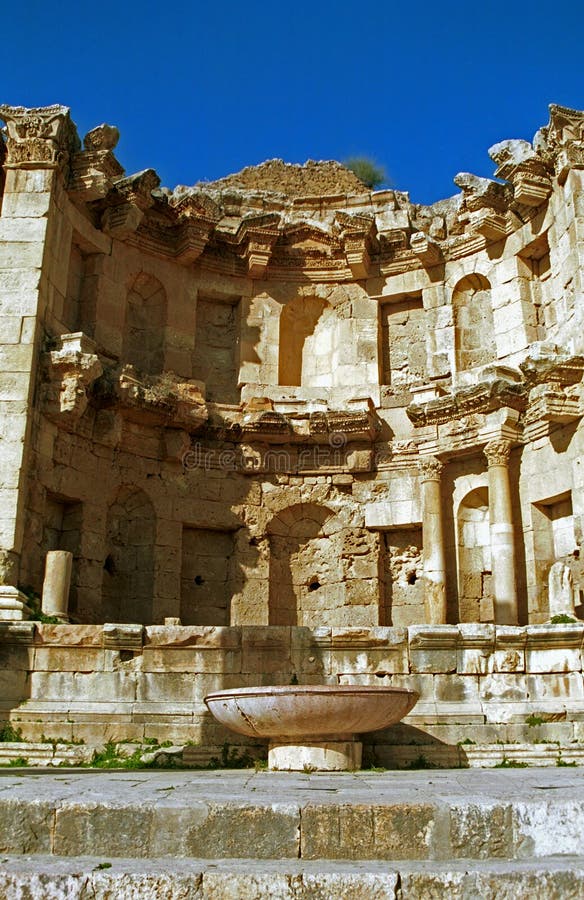 Roman Ruins of Gerasa, Jerash, Jordan Stock Photo - Image of ...