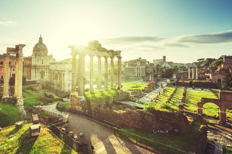 Roman ruins in Rome stock image. Image of column, roman - 72837265