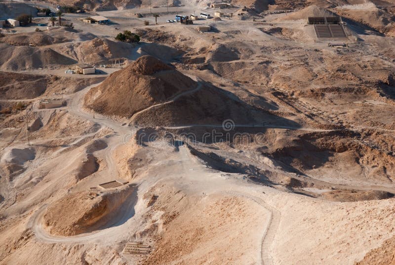Roman siege ramp at Masada stock photo. Image of jewish - 25744766