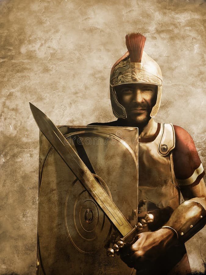 Roman Centurion Portrait stock illustration. Illustration of military ...