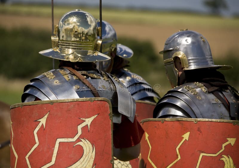 Roman soldiers in armor stock image. Image of outside - 8069733