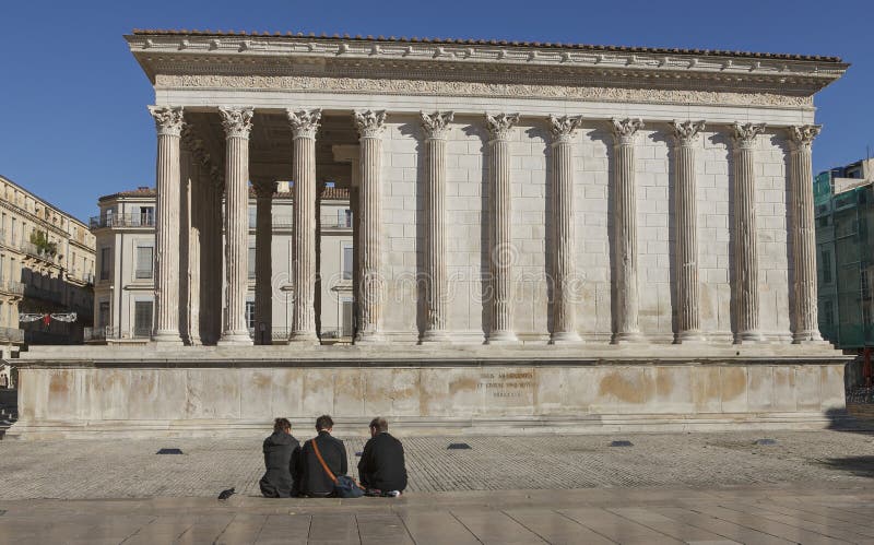 Roman Square with Stone Columns Row in Ephesus Archaeological Si Stock ...