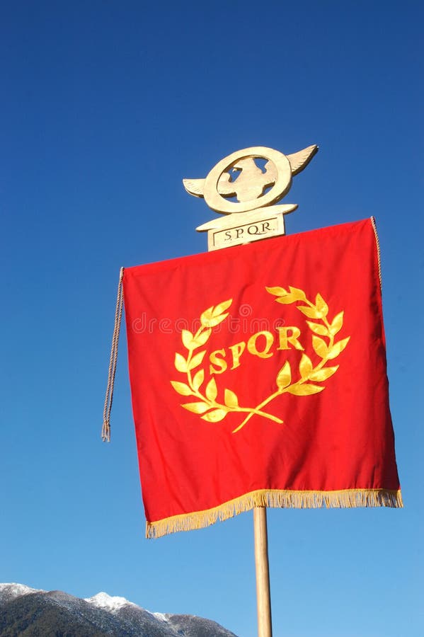 Roman standard stock photo. Image of material, identity - 12144514