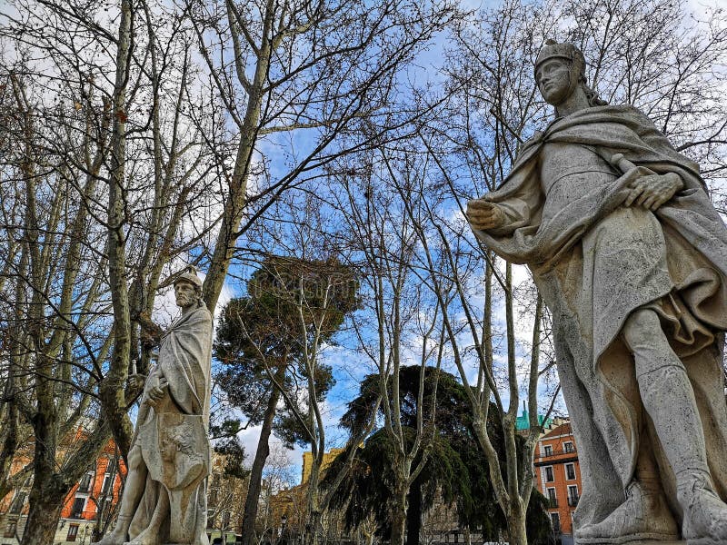 Roman Statues in Madrid Spain Stock Photo - Image of madrid, statues ...