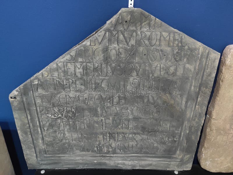 Roman Stone Slab with Inscriptions One Part Stock Photo - Image of ...