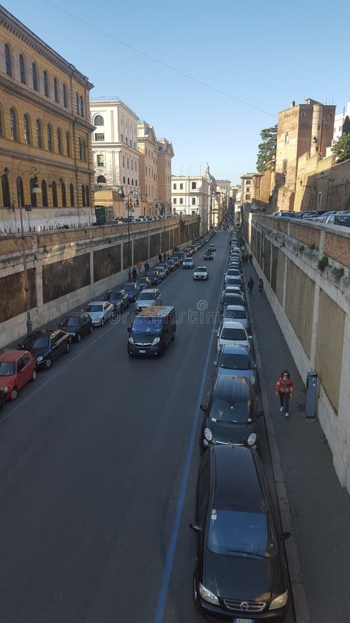 Roman streets editorial photo. Image of europe, cars - 73484301