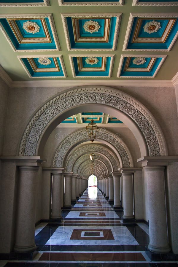 Roman Style Arc in Gothic Style Stock Photo - Image of hall, blue: 16115754