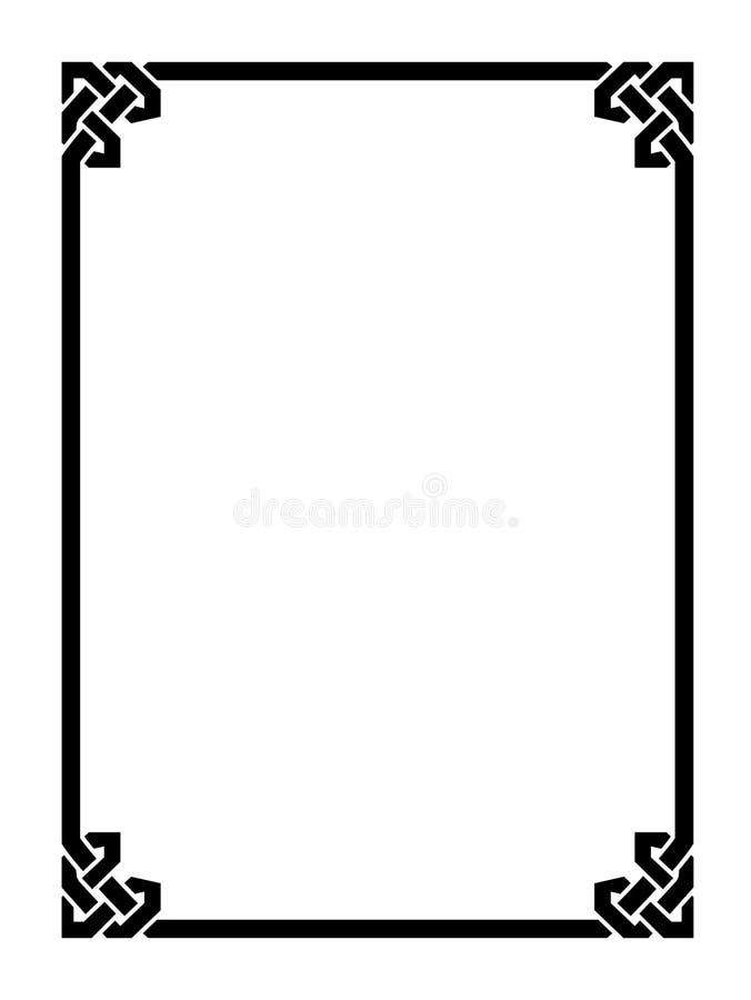 Roman Style Black Ornamental Decorative Frame Stock Vector ...